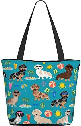 AOOEDM Dogs Love Holiday Ladies Shopping Bag 13x11x7in.Le cadeau parfait pour la Saint-Valentin.Cest de la Saint-Valentin pour maman, fille, &eacute;pouse, etc