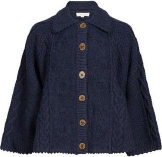 Louise Misha Rechte Weste im verdrehten Netz - Blau