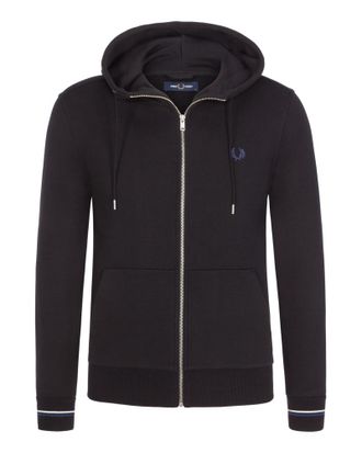 Fred Perry Sweatjacke mit Kapuze und Zip in