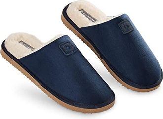 Dunlop Dunlop Chausson Homme, Pantoufles Mémoire de Forme Intérieur Extérieur, Semelles Antidérapantes | Chaussons Mixte Adulte Hiver | Cadeau Homme Original