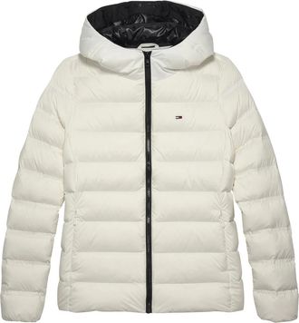 Tommy Jeans Femme, Vestes, Blanc, Taille: 36 FR Doudoune Puffer à Capuche