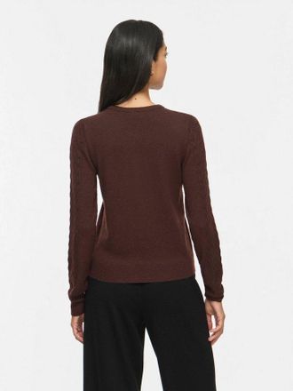 Vila Strickjacke VIKERRY CABLE L/S KNIT CARDIGAN-NOOS Materialmix, normal geschnitten