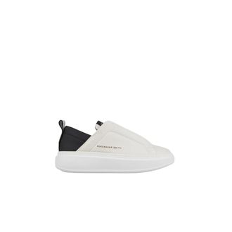 Alexander Smith Wembley Slip-on Donna aus wei&szlig;em Leder und schwarzem Absatz - - Shoes - Damen - Wei&szlig; - 40 EU