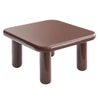 Oviala Couchtisch, quadratisch, 75 cm, MDF, lackiert, Bordeauxrot