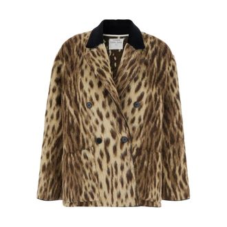 Forte_Forte Royal Leopard Coat - - Jackets - Damen - Beige - M
