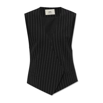 Ami Gestreiftes Hemd - - Tops - Damen - Schwarzk - S