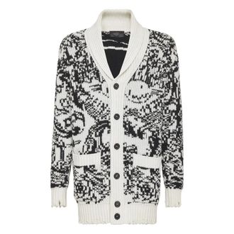 Philipp Plein Herren, Strickwaren, Wei&szlig;, LGr&ouml;&szlig;e