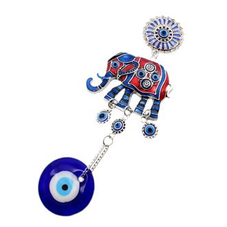 Amosfun Elefantenanh&auml;nger mit B&ouml;sem Blick T&uuml;rkischer H&auml;ngeschmuck aus Farbigem Harz Kompakte Wand und Autodekoration mit Schutzamulett