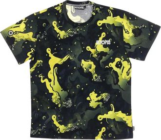 Octopus Camo Tee Gelb/Schwarz Kurzarm Shirt - - Tops - Herren - Mehrfarbig - XL