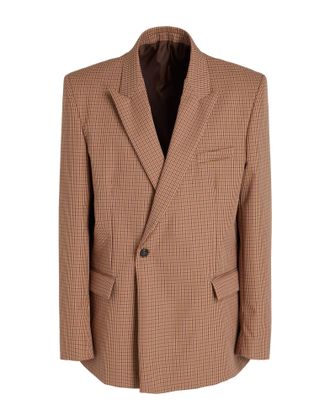 8 by YOOX DOUBLE-BREASTED COTTON TWILL BLAZER