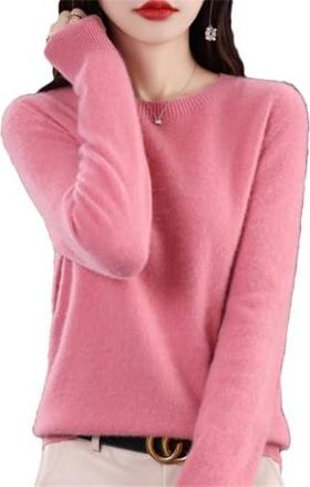 Generic Pull &agrave; col rond en laine cachemire pour femme Printemps/Automne L&acirc;che Chaud Tricot Manches Longues Couleur unie Haut basique, Pnnrk, S