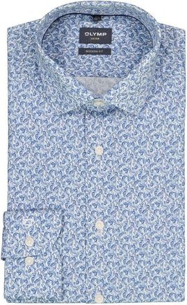 Olymp Herren Hemden blau Baumwolle