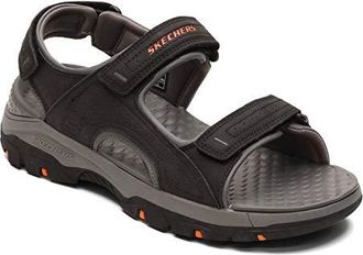 Skechers Homme Tresmen Garo Sandale, Noir, 42.5 EU