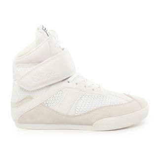 Chlo&eacute; Wei&szlig;e Mesh-Sneakers mit Lederriemen - - Shoes - Damen - Wei&szlig; - 40 EU
