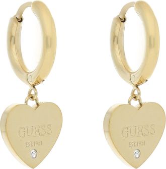 Guess Ohrringe Guess Huggie Me JUBE03 145JW Gelb vergoldet