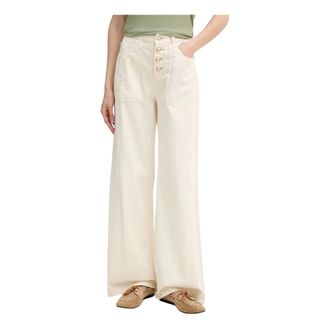 Gaud&igrave; Pantalon Large - Femme - Pantalons - Beige - Taille: W28