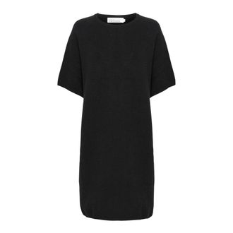 Karen by Simonsen Meteorit Strickkleid mit Halb&auml;rmeln - - Dresses - Damen - Schwarzk - S