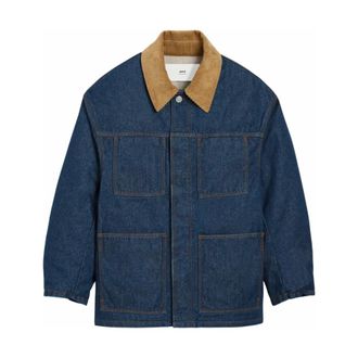Ami Homme, Vestes, Bleu, Taille: XL De Coeur Denim Jacket