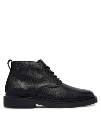 Calvin Klein Schn&uuml;rschuhe Sq Rubber Desert Boot Lth HM0HM02352 Schwarz