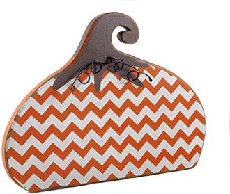 Primitives By Kathy Chunky Regalsitzer 8.5 x 6.25-Inch Chevron Kürbis