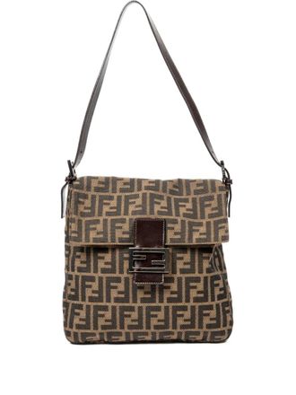 Fendi sac port&eacute; &eacute;paule &agrave; motif FF - Marron