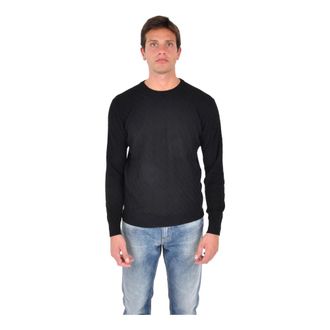 low brand Jacquard Crewneck - - Knitwear - Herren - Schwarzk - L