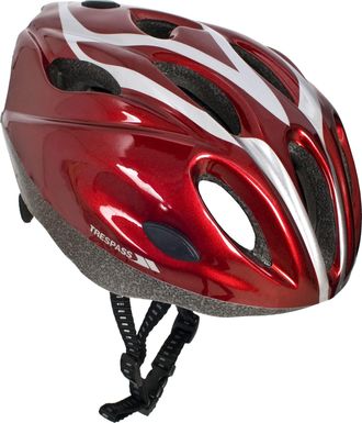 Trespass TANKY Unisex (Youths) Cycle Helmet METALLIC RED 52/56