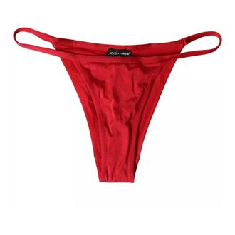 Dolce & Gabbana Femme, Maillots de bain, Rouge, Taille: ONE Size Nylon Stretch Maillots de bain Bikini Bottom