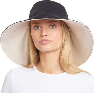 Solbari Chapeau à bord ultra large UPF50+ Protection UV Chapeau de protection solaire, Noir/beige, L/XL