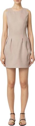 Elisabetta Franchi Femme, Robes, Gris, Taille: 40 FR Robe Gabardine en m&eacute;lange de lin