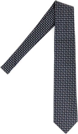 Brioni Jacquard-Patterned Silk Necktie - Navy