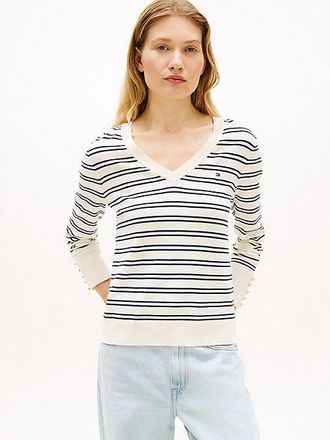 Tommy Hilfiger Pull en jersey fin &agrave; col en V