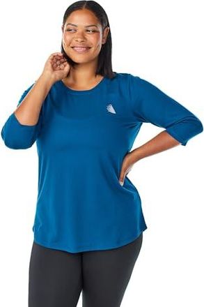 Zizzi Active T-shirt de sport pour femme Grandes tailles - T-shirt de sport - T-shirt dentra&icirc;nement &agrave; manches 3/4 et col rond - D&eacute;contract&eacute;, confortable et 