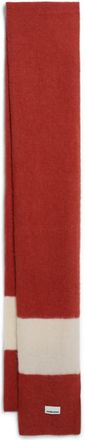 Armedangels Unisex Schal aus Alpaca-Woll Mix SAABE STRIPED UN-WASTED Emergency Red-oatmilk