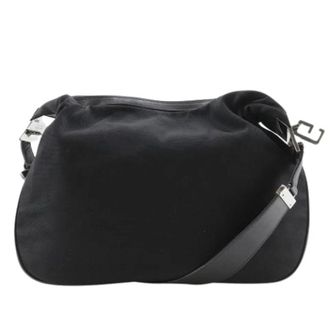 Gucci Sac bandouli&egrave;re en toile Pre-owned - Femme - Pre-owned - Noir - Taille: ONE Size