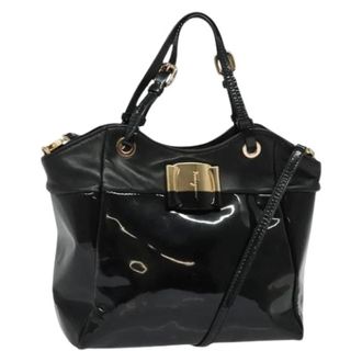 Ferragamo Pre-owned Lederhandtasche - - Pre-owned - Damen - Schwarzk - ONE SIZE