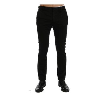 Costume National Schwarze Slim Fit Baumwollstretchhose - - Trousers - Herren - Schwarzk - S