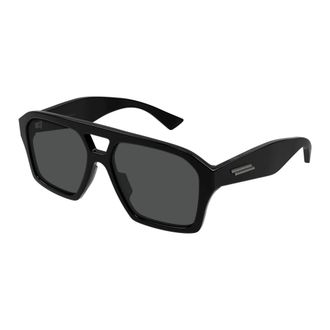 Bottega Veneta Lunettes de soleil rectangulaires - unisex - Accessoires - Noir - Taille: 56 MM