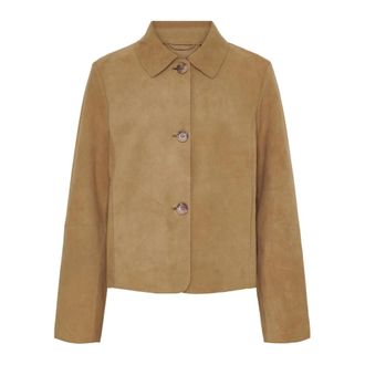 Notyz Ziegenvelourslederjacke - - Jackets - Damen - Gelb - XL