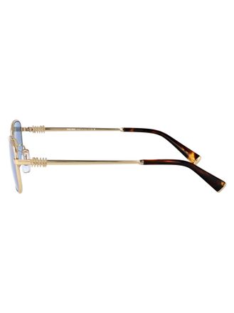 Miu Miu 0MU Metal Frame Sunglasses - Gold