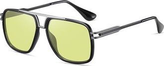 Generic Lunettes De Soleil De Conduite Polaris&eacute;es En M&eacute;tal For Hommes, UV400(Yellow)