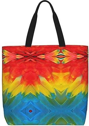 Generic Plume De Perroquet Fantastique Sac Cabas Grand Sacs De Courses Pliable Sac Fourre Tout Pour Universit&eacute; Voyage Travail