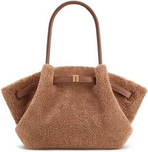 JW PEI Hana Moyen Sac Cabas pour Femme - Fourrure Fausse Marron Caf&eacute;
