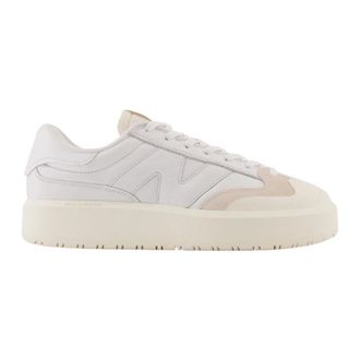 New Balance Femme, Chaussures, Blanc, Taille: 40 EU Baskets en Cuir &agrave; Plateforme