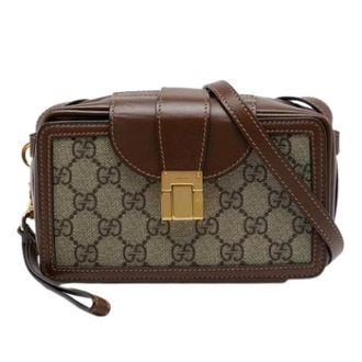 Gucci Sac bandouli&egrave;re vintage Pre-owned en toile - Femme - Pre-owned - Brun - Taille: ONE Size