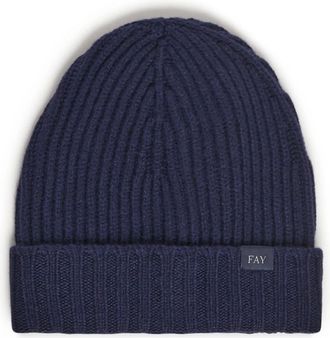 Fay Homme, Accessoires, Bleu, Taille: ONE Size Beanies