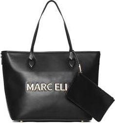 Marc Ellis Marc Ellis New York Sac à bandoulière pour femme Textile Polyurethane 43x28x15,5 cm, Noir et or., Taille unique