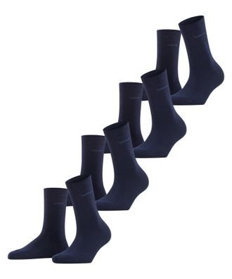 Esprit Damen Socken Solid W So Baumwolle einfarbig Multipack, Blau Marine 6120, 36-41