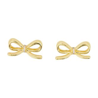 Self Portrait Womens Bow Earrings Self Portrait Metal Gold Jewelry-Watches