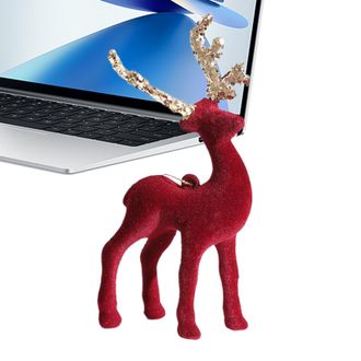 Generic Rentier Deko Flockbecher, Hirsch Elch Weihnachtsdeko, Rentier Anh&auml;nger Dekoration f&uuml;r Tischschrank Weihnachtsbaum Festliche Weihnachtsdekoration